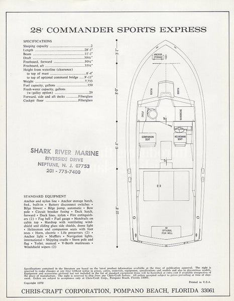 Chris Craft Commander 28 Sports Express Brochure – SailInfo I ...