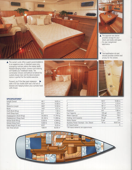 Hunter 456 Passage Brochure – SailInfo I boatbrochure.com