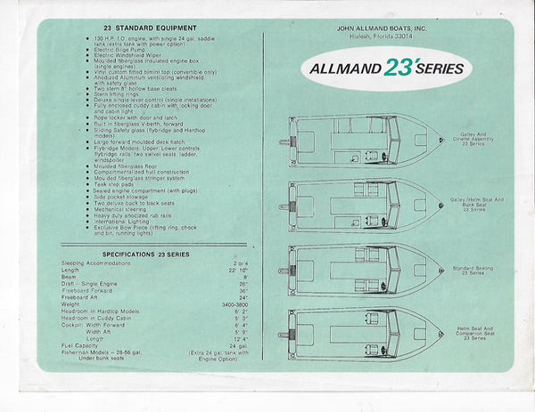 Allmand 23 Custom Hardtop Brochure – SailInfo I boatbrochure.com