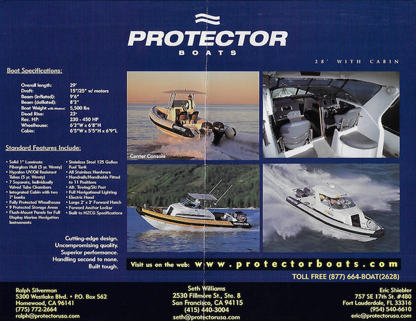 Rayglass Protector 28 Cabin Brochure – SailInfo I boatbrochure.com