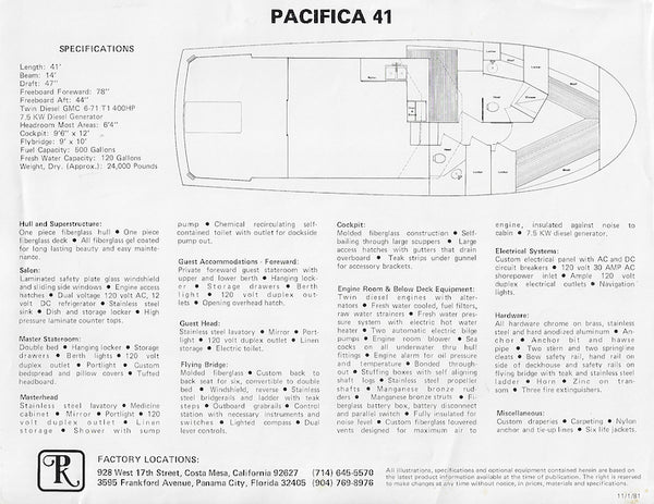 Pacifica 41 Brochure – SailInfo I boatbrochure.com