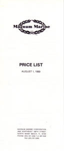 Magnum 1990 Price List – SailInfo I boatbrochure.com