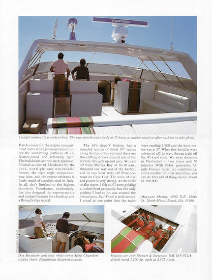 Magnum 63 Yachting Magazine Reprint Brochure – SailInfo I boatbrochure.com