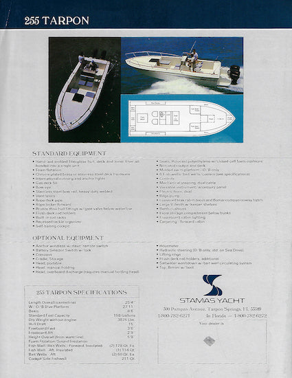 Stamas 255 Tarpon Brochure – SailInfo I boatbrochure.com