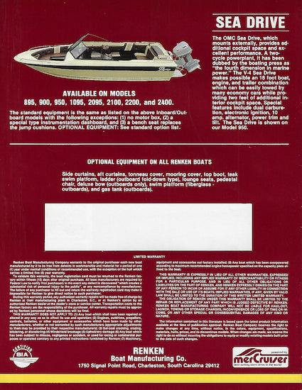 Renken 1983 Brochure – SailInfo I boatbrochure.com