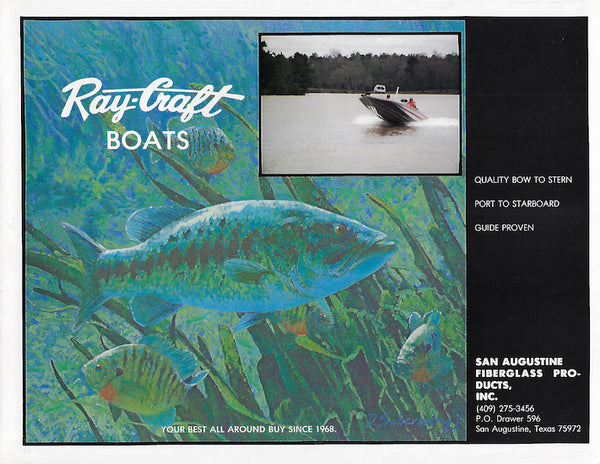 Ray-Craft 1986 Bass Boat Brochure – SailInfo I boatbrochure.com