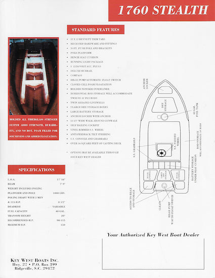 Key West Stealth 1760 Center Console Brochure – SailInfo I boatbrochure.com