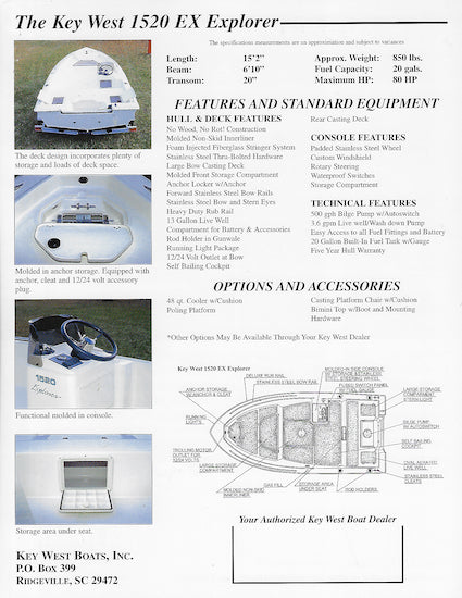 Key West Explorer 1520 EX Brochure – SailInfo I boatbrochure.com