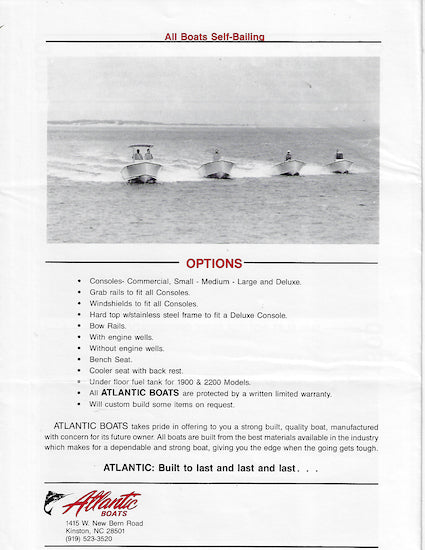 Atlantic Boats Brochure – SailInfo I boatbrochure.com