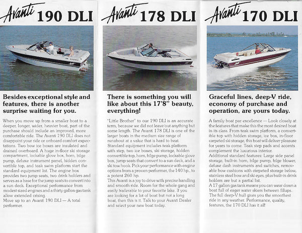 Avanti 1980s Abbreviated Brochure – SailInfo I boatbrochure.com