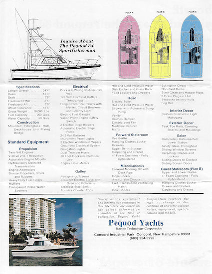 Pequod 34 Brochure – SailInfo I boatbrochure.com