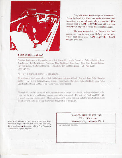 Ram Master RAM II Brochure – SailInfo I boatbrochure.com