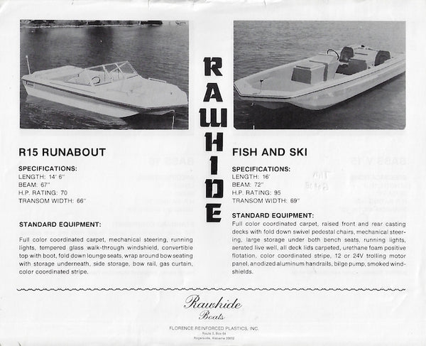 Rawhide Boat Brochure – SailInfo I boatbrochure.com
