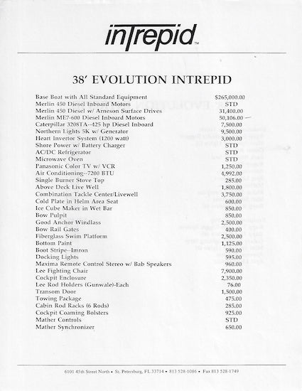 Super Hawaii Intrepid 38 Brochure – SailInfo I boatbrochure.com