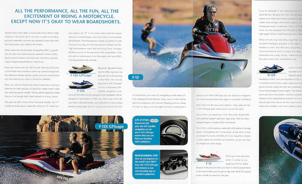 Honda 2005 Aquatrax Brochure – SailInfo I boatbrochure.com