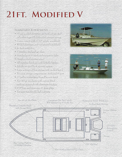 Shallow Sport 21 Modified V Brochure – SailInfo I boatbrochure.com