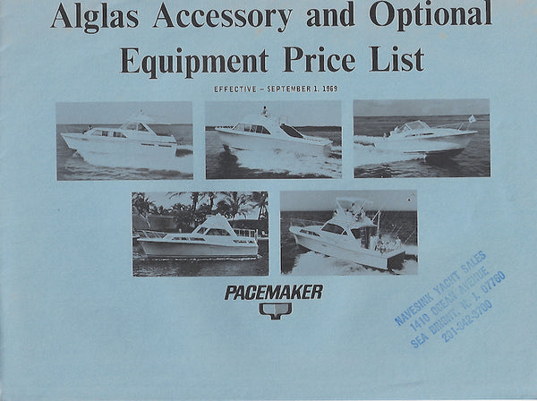 Pacemaker 1970 Alglas Accessory Price List Brochure – SailInfo I ...
