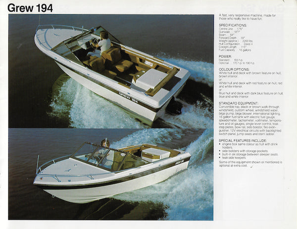Grew 1977 Brochure – SailInfo I boatbrochure.com