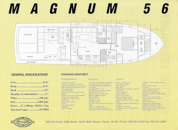 Magnum 56 Motorboating & Sailing Magazine Reprint Brochure – SailInfo I ...