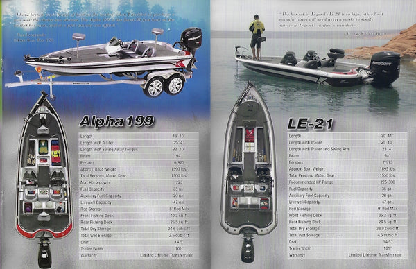 Legend 2007 Bass Boat Brochure – SailInfo I boatbrochure.com