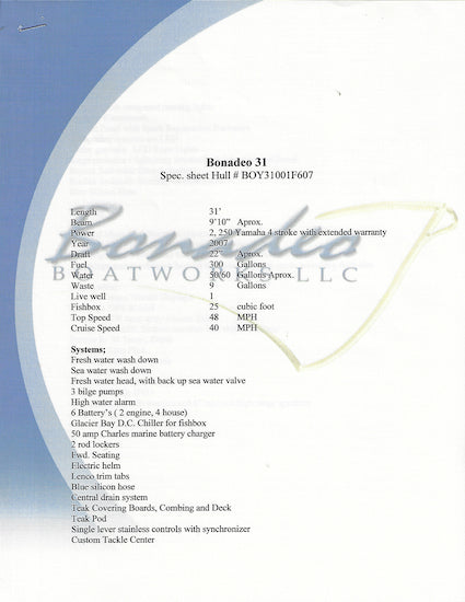 Bonadeo Boatworks Brochure – SailInfo I boatbrochure.com