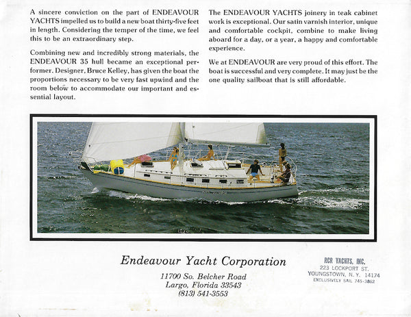 Endeavour 35 Brochure – SailInfo I boatbrochure.com