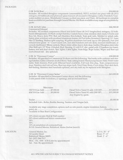 General Marine Brochure – SailInfo I boatbrochure.com