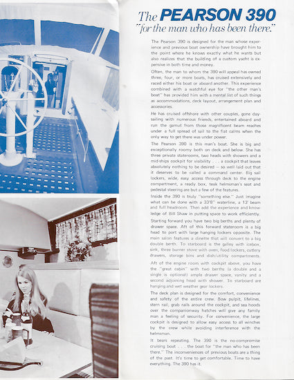 Pearson 390 Brochure – SailInfo I boatbrochure.com