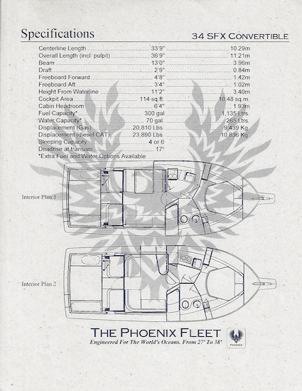 Phoenix 34 SFX Convertible Specification Brochure – SailInfo I ...