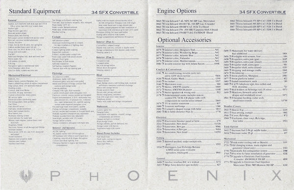 Phoenix 34 SFX Convertible Specification Brochure – SailInfo I ...
