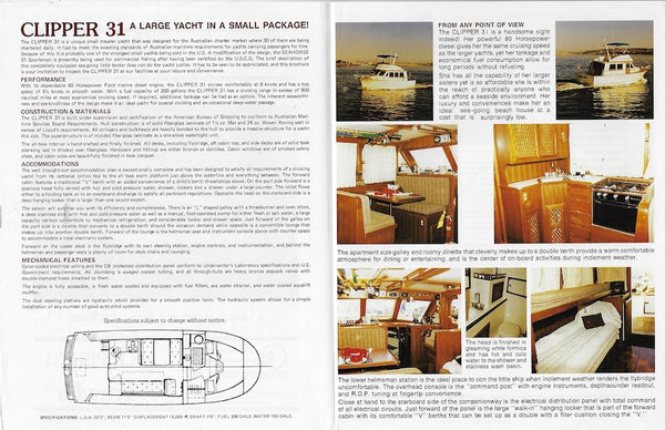 Clipper 31 Trawler Brochure – SailInfo I boatbrochure.com