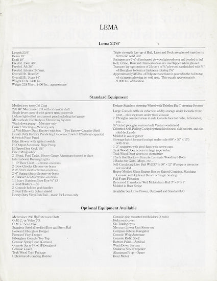 Lema 23-6 Brochure – SailInfo I boatbrochure.com