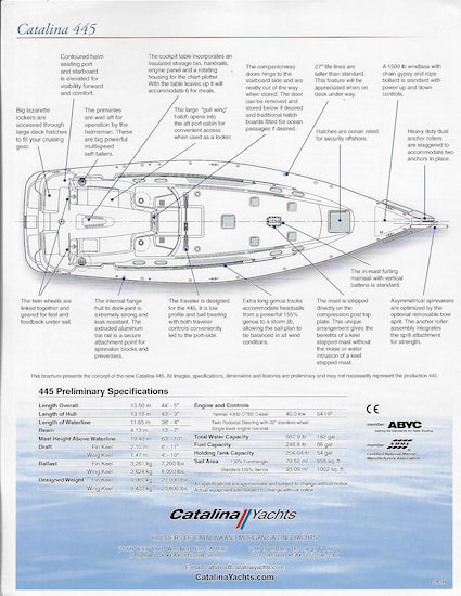 Catalina 445 Launch Brochure – SailInfo I boatbrochure.com