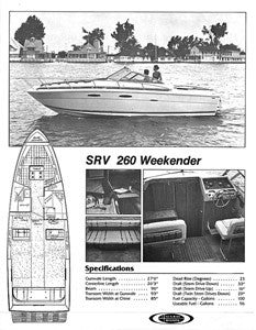 Sea Ray 260 Weekender Specification Brochure (1981) – SailInfo I ...