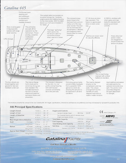 Catalina 445 Brochure – SailInfo I boatbrochure.com