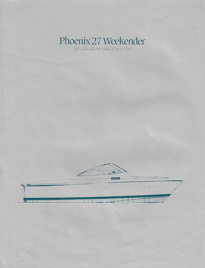 Phoenix 27 Weekender Specification Brochure – SailInfo I boatbrochure.com