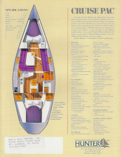 Hunter 37 Legend Brochure – SailInfo I boatbrochure.com