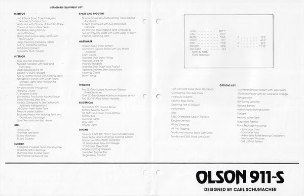 Olson 911S Brochure – SailInfo I boatbrochure.com