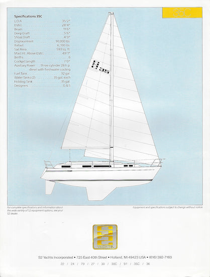 S2 35C Brochure – SailInfo I boatbrochure.com