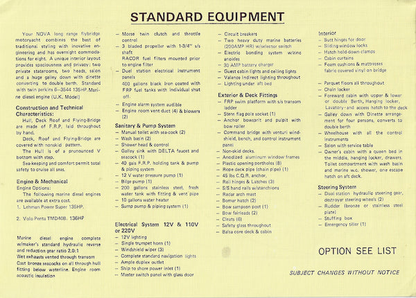 Nova 40 Motor Yacht Brochure – SailInfo I boatbrochure.com