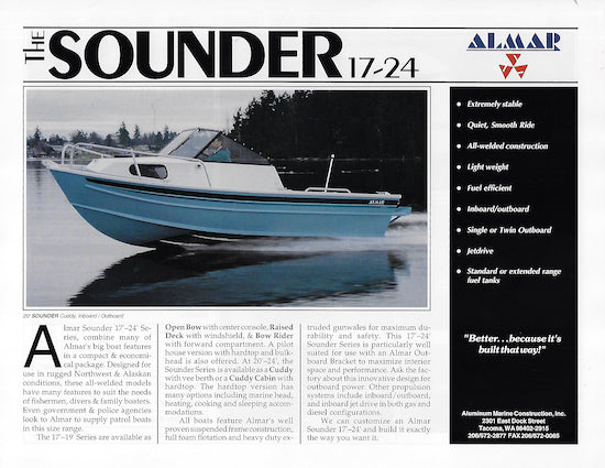 Almar Sounder 17 - 24 Brochure – SailInfo I boatbrochure.com