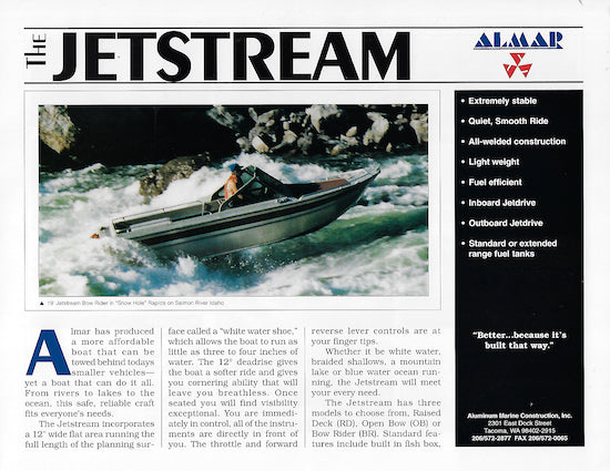 Almar The Jetstream Brochure – SailInfo I boatbrochure.com