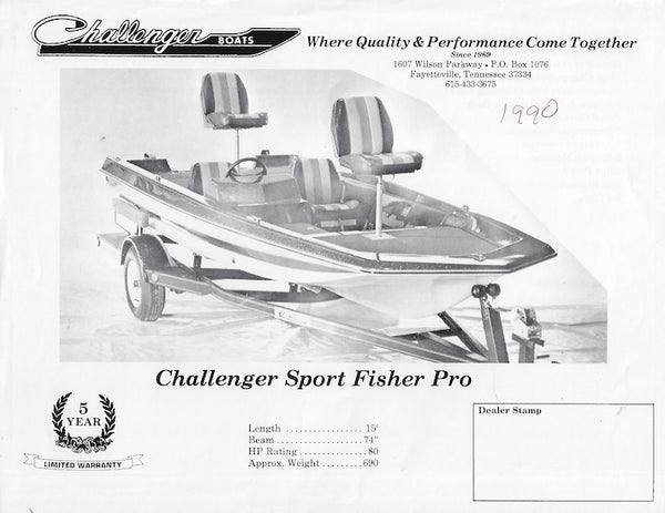Challenger Sport Fisher Pro Brochure – SailInfo I boatbrochure.com