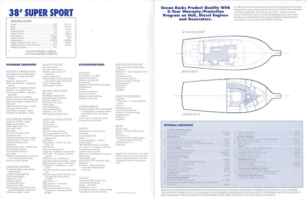 Ocean 38 Super Sport Brochure – SailInfo I boatbrochure.com