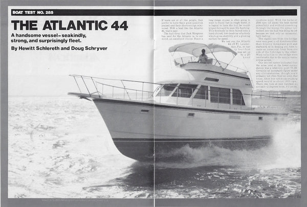Atlantic 44 Long Range Cruiser Boating Magazine Reprint Brochure ...
