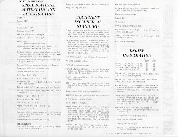 Pacemaker 38 Specification Brochure – SailInfo I boatbrochure.com