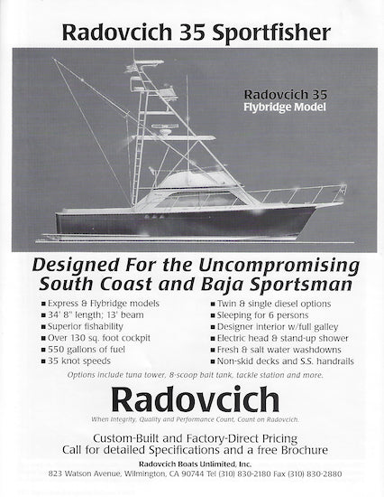Radovcich 35 Flybridge Sportfisher South Coast Sprotfishing Magazine R ...