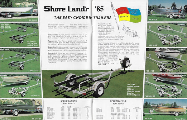 Shore Land'r 1985 Trailer Brochure – SailInfo I boatbrochure.com