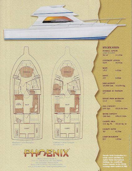 Jupiter Phoenix 35 Convertible Brochure – SailInfo I boatbrochure.com