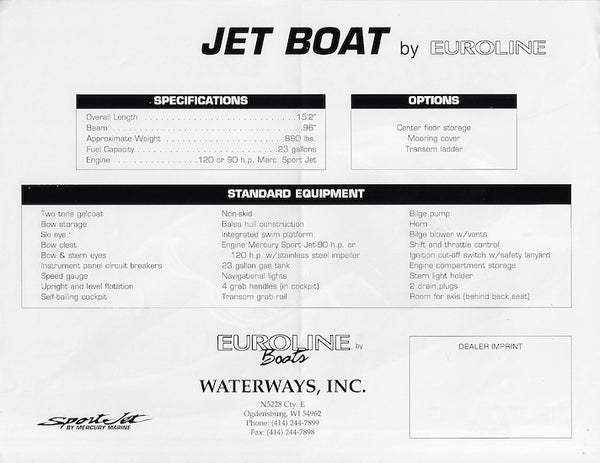 Euroline Cyclone Sport Brochure – SailInfo I boatbrochure.com